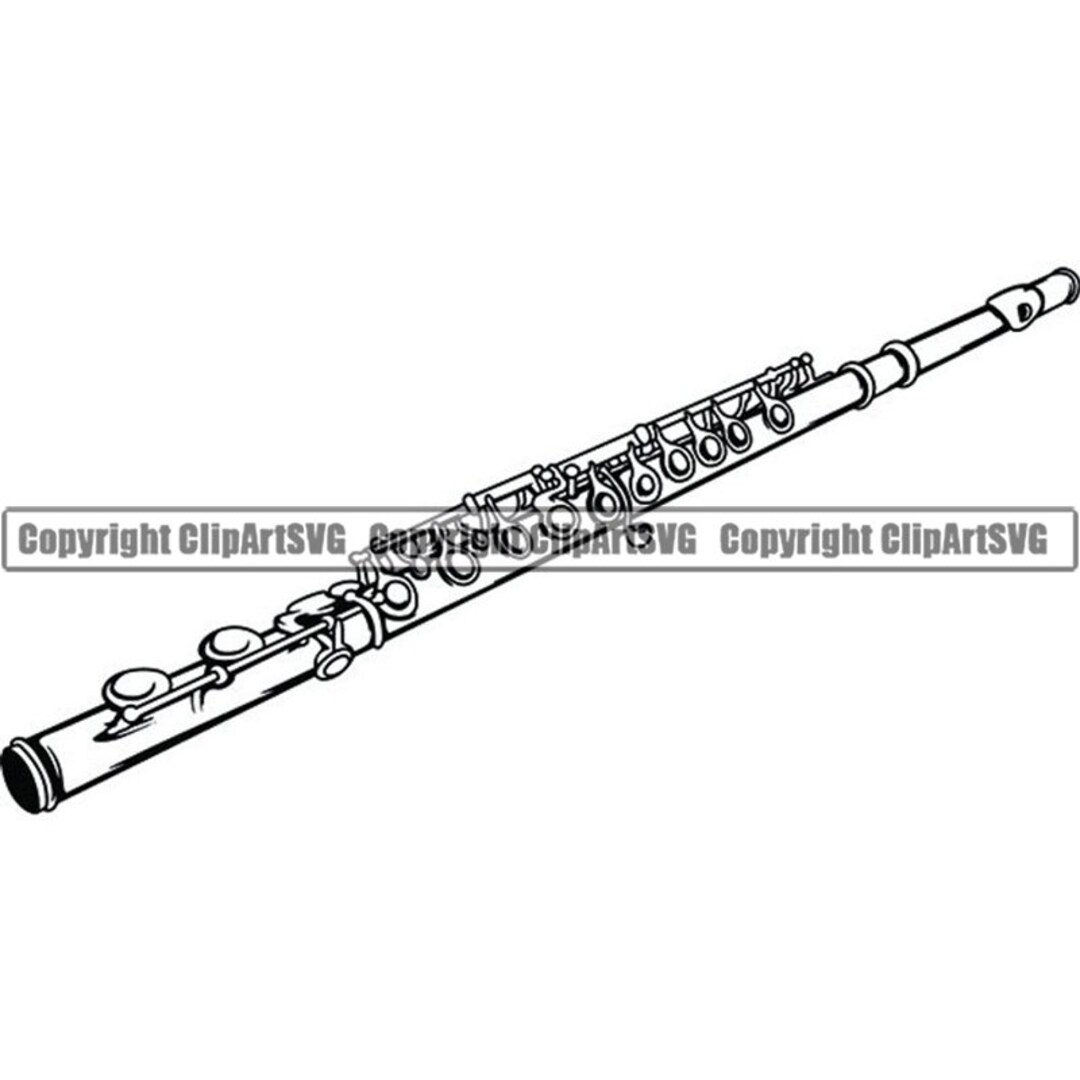Flute #2 Music Musical Instrument Classical Jazz Music Musician Logo ...