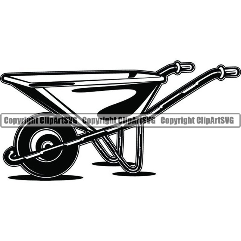 Wheelbarrow Vector Svg - Etsy