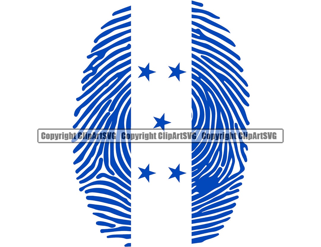 Honduras Honduran Born Finger Print DNA Flag Caribbean Island Country ...