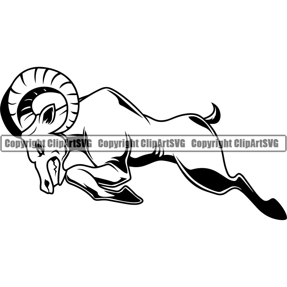 Charging Ram Clipart