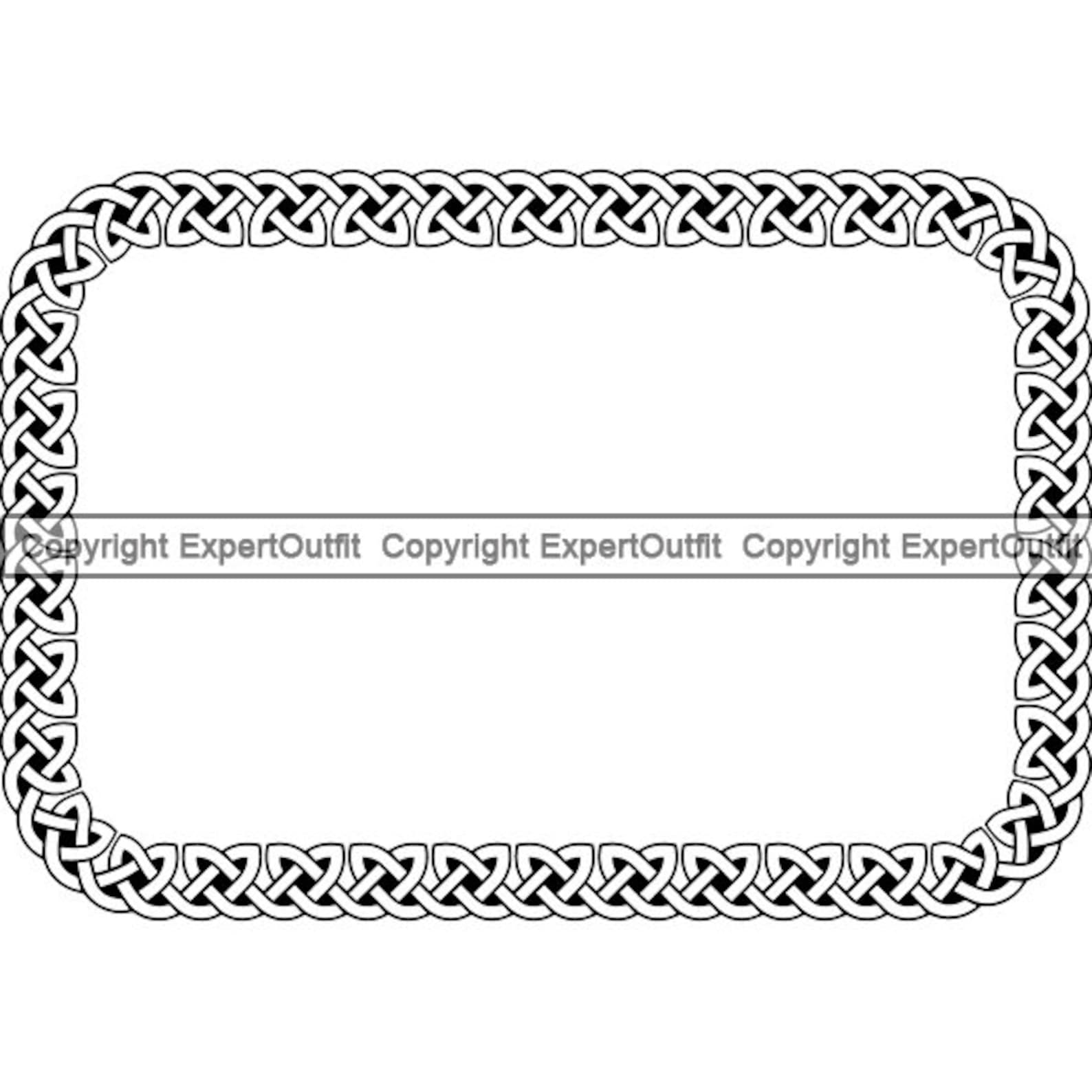 Celtic Knot Rectangle Frame Irish Knotwork Traditional Ireland Ornate ...