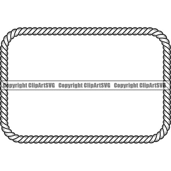 Rope Rectangle Love Frame Border Shield Cowboy Rodeo Country - Etsy