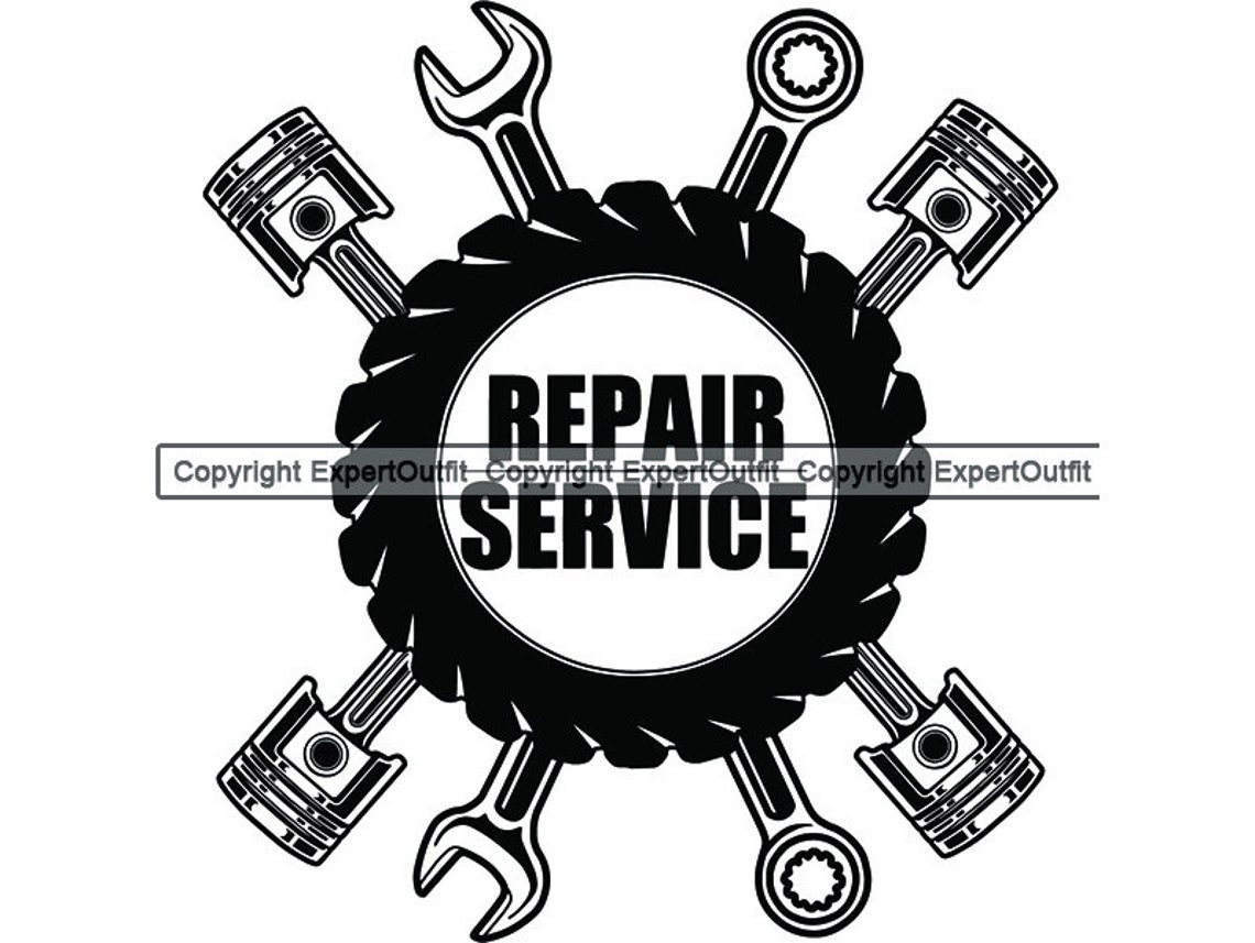 Mechanic Logo Custom Engine Tire Auto Car Biker Motorcycle Fix | Etsy