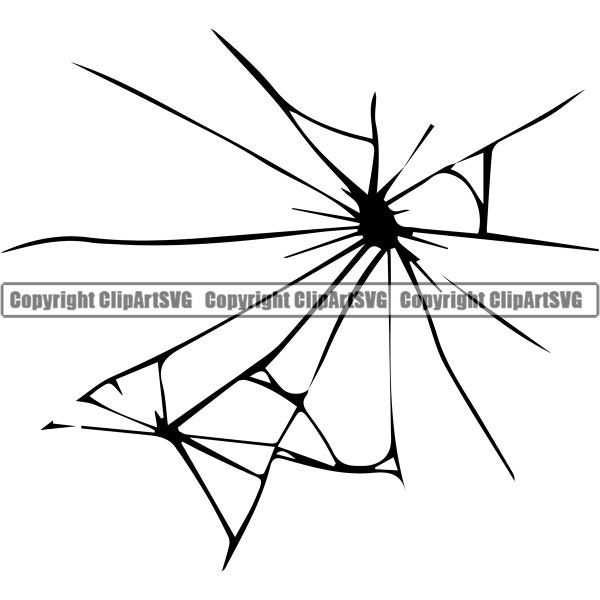 Broken Glass Vector - Etsy
