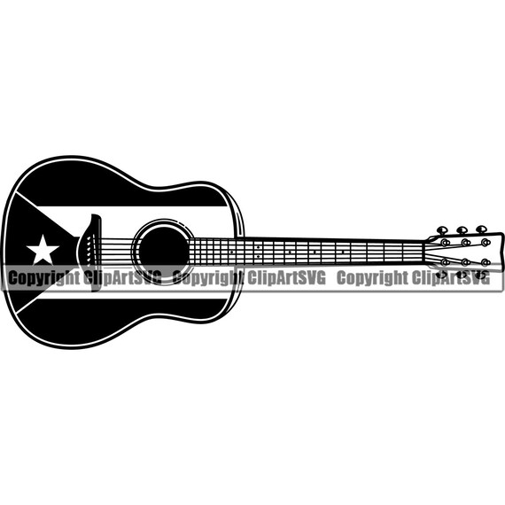 Puerto Rico Rican Guitar Music Salsa Flag Country World Nation - Etsy