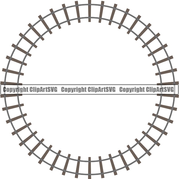 Round Railroad Tracks Svg - Etsy