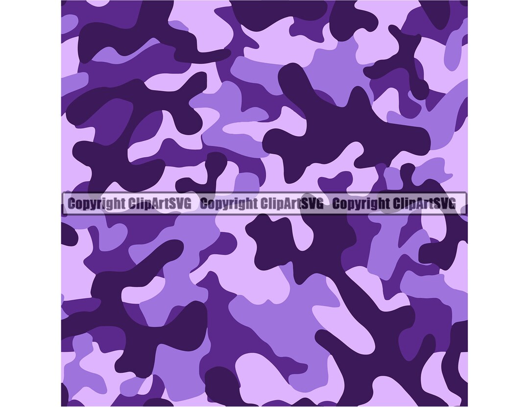 Purple Camo Camouflage Seamless Pattern War Print Military Hunt Wrap ...