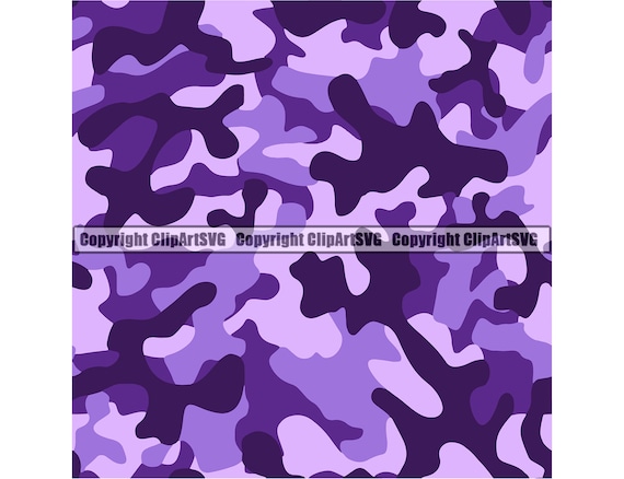 Purple Camo Camouflage Seamless Pattern War Print Military | Etsy