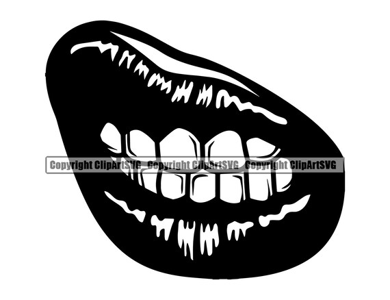 Sexy Lips Mouth Teeth Thug Gangster Mean Mug Mask Woman Female - Etsy