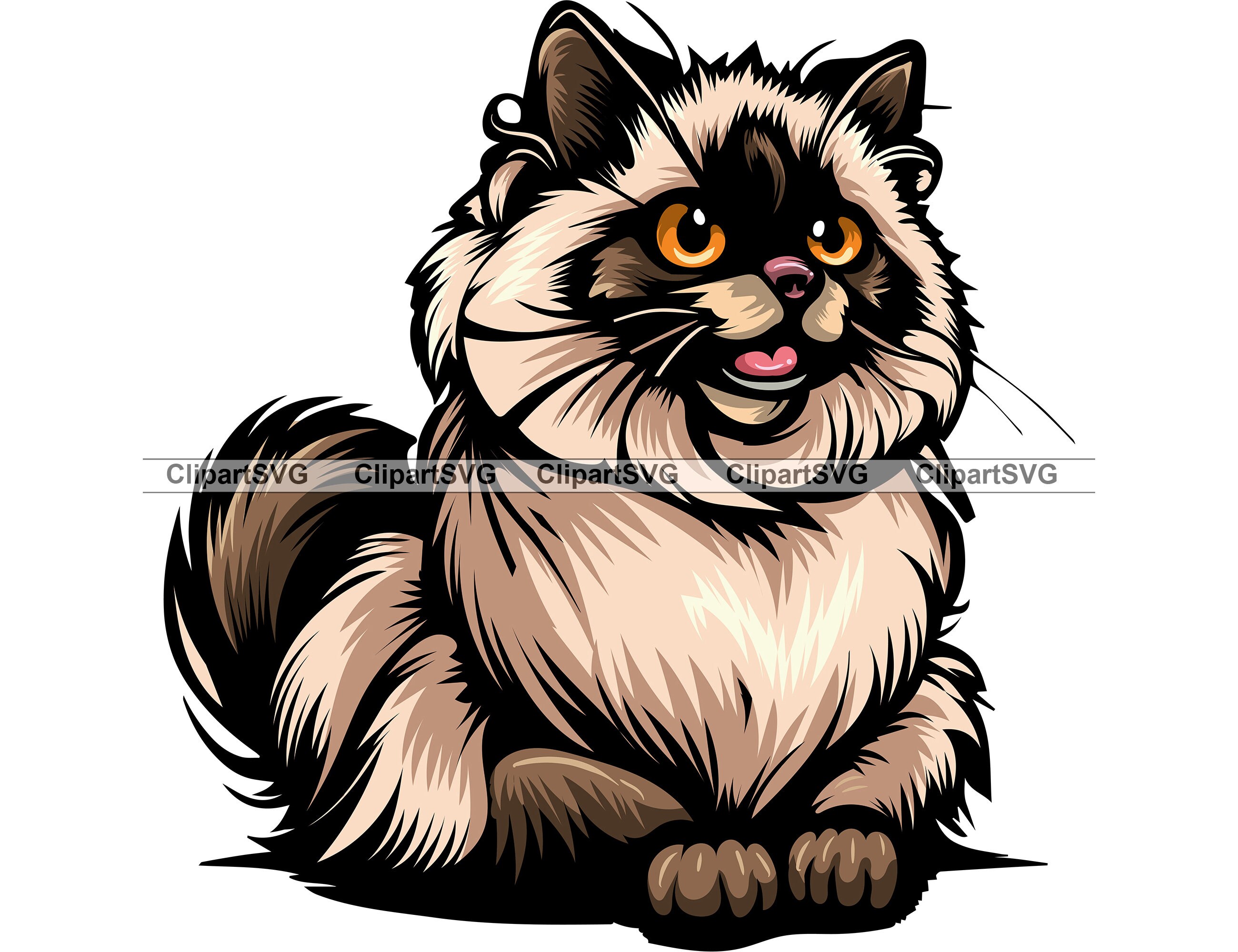 Smiling Kitten Drawing