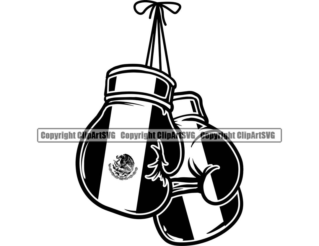 Mexico Mexican Boxer Boxing Gloves Flag Country World Nation Sign ...