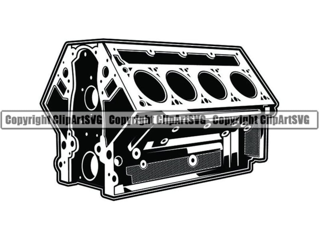 Engine Block #1 Mechanic Motorcycle Car Automotive Chrome Car Service ...