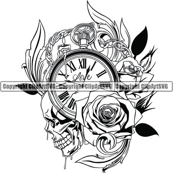 Clock Tattoo - Etsy