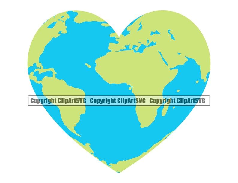 World Heart Love Earth Save Planet Go Green Organic Nature - Etsy