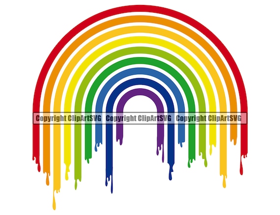 Gay Rainbow Drip Melt Flag Lgbt Pride Rights Homosexual Etsy