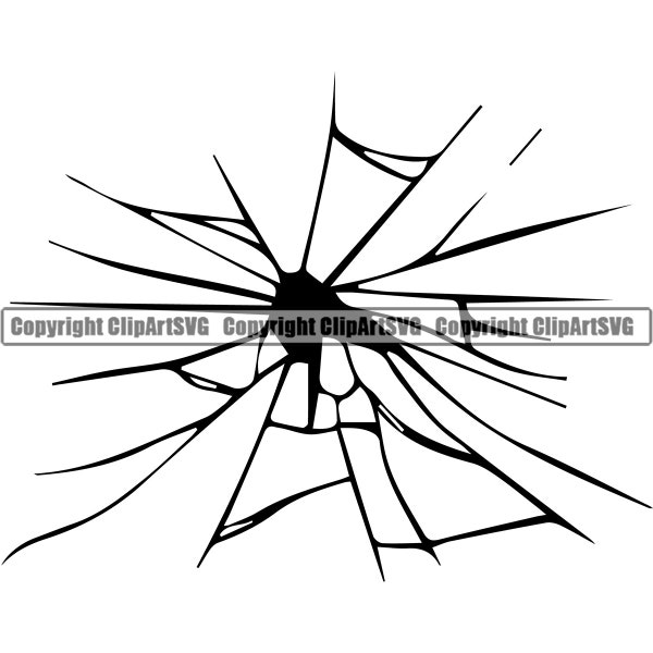 Broken Glass Vector - Etsy