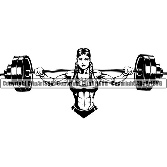 Female Bodybuilding Logos Graphic Design