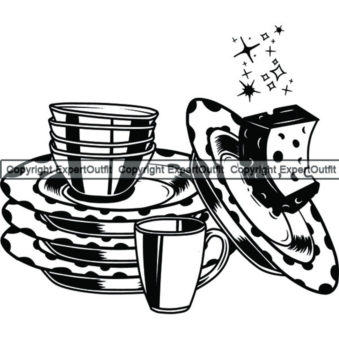 Maid Dishes Dirty Cleaner Wash Sink Rinse Washing Dishwasher Liquid ...