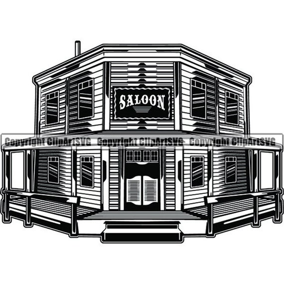 Old Western Saloon Clipart