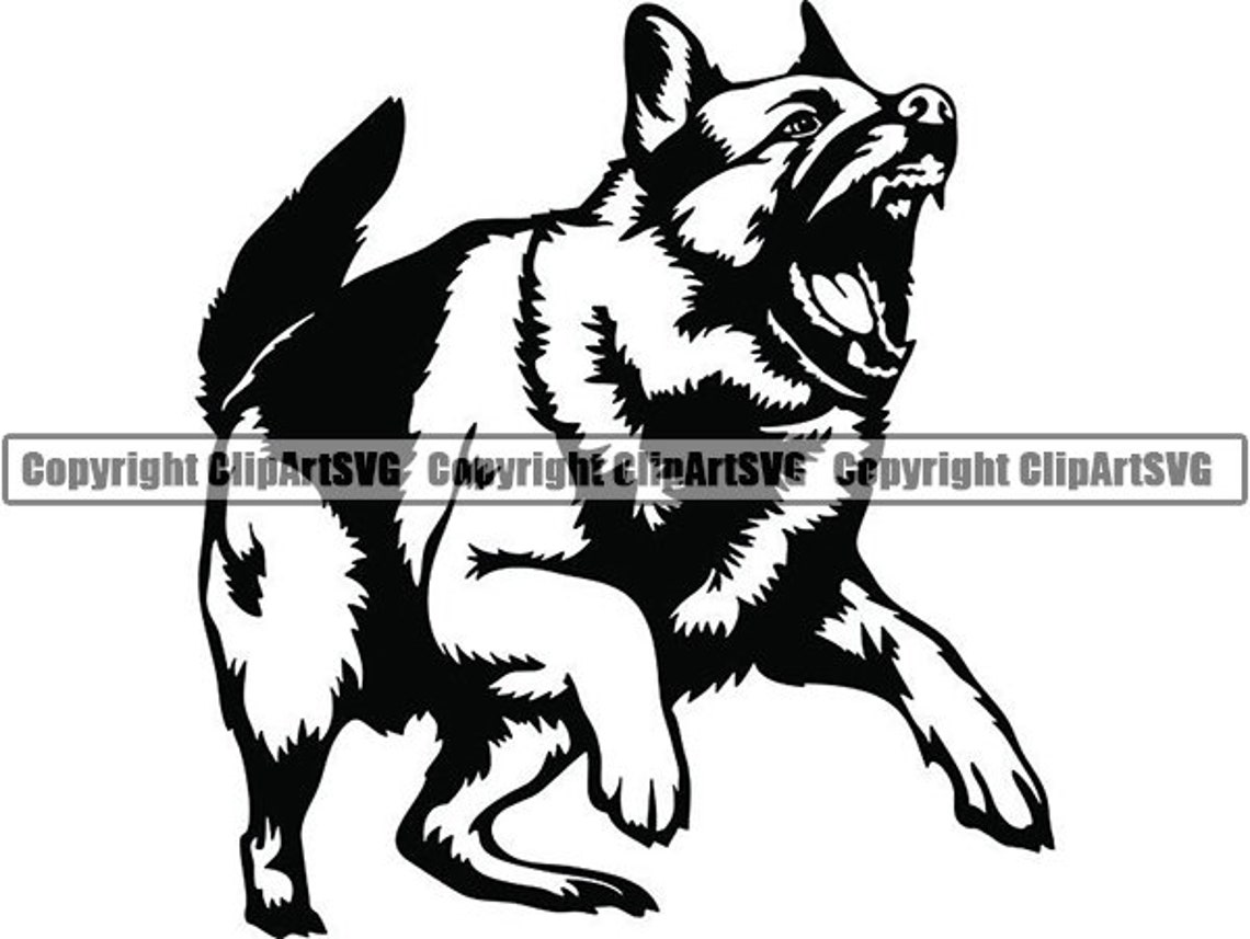 German Shepherd 138 Growling Attack Dog Breed K-9 Pet Police - Etsy