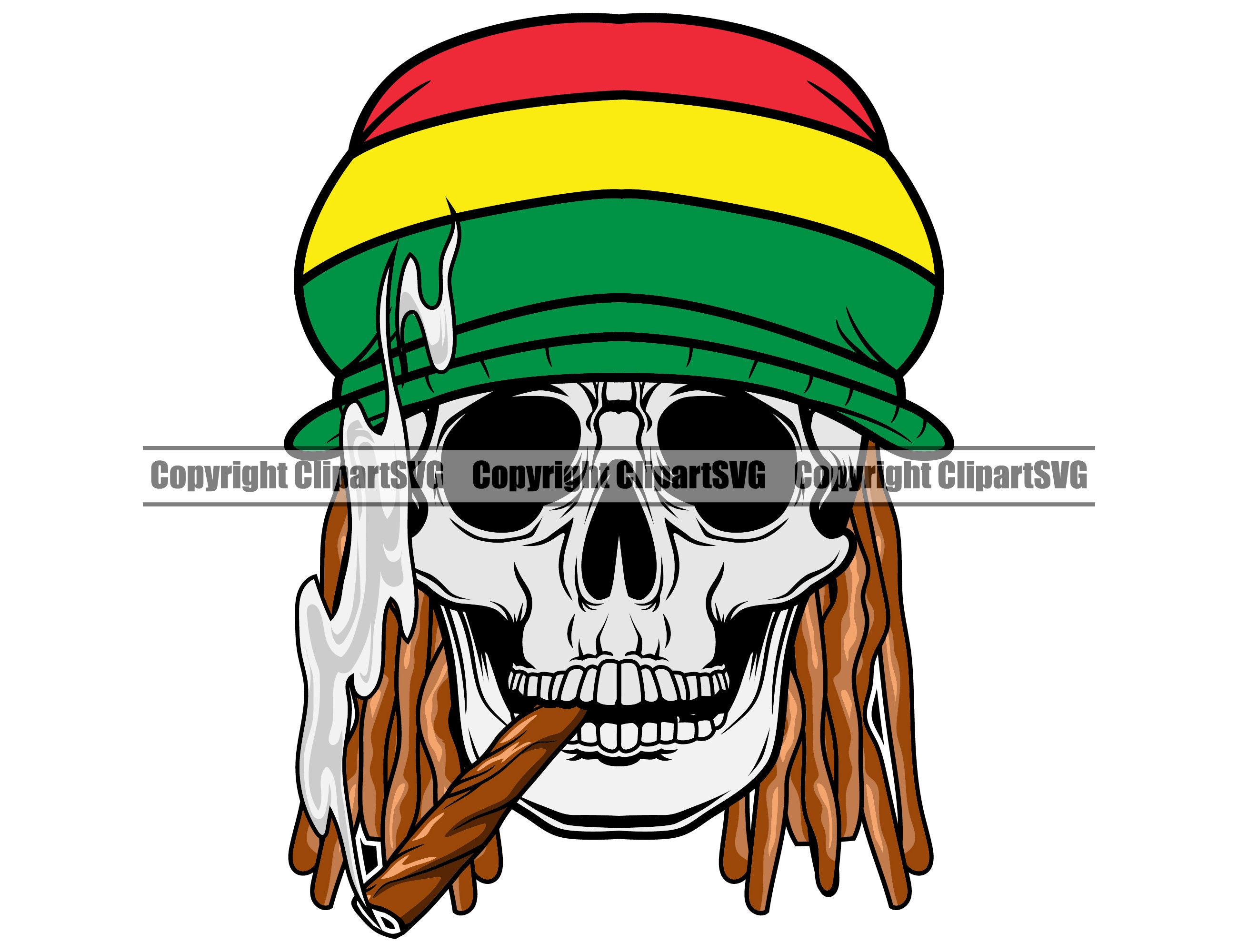 Rasta Skull Reggae Hat Marijuana Leaf 420 Joint Blunt Pot Weed - Etsy