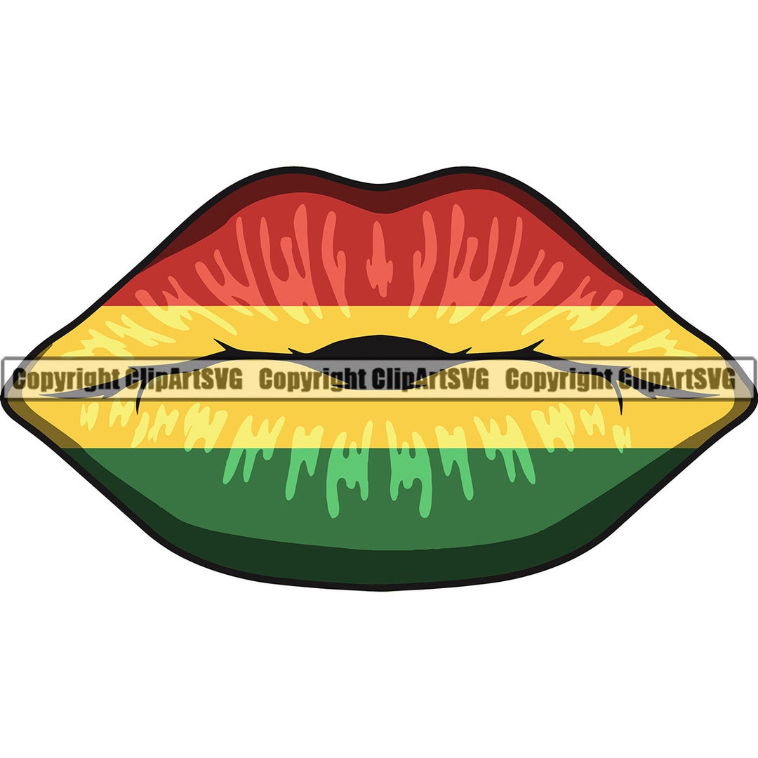 Reggae Rasta Jamaica Jamaican Sexy Lips Flag Country World Nation Map ...