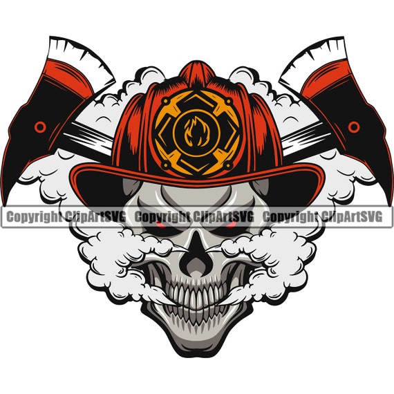 Fireman Skull Vector