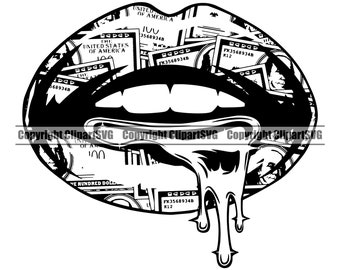 Money Lips Png | Etsy