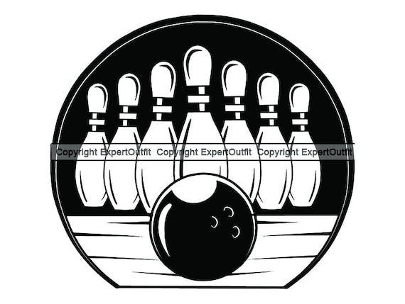Bowling Logo Kingpin King Pin Ball Sports Bowl Game Bowler | Etsy