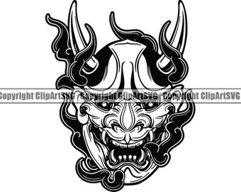 Japanese Hannya Mask Svg - Etsy
