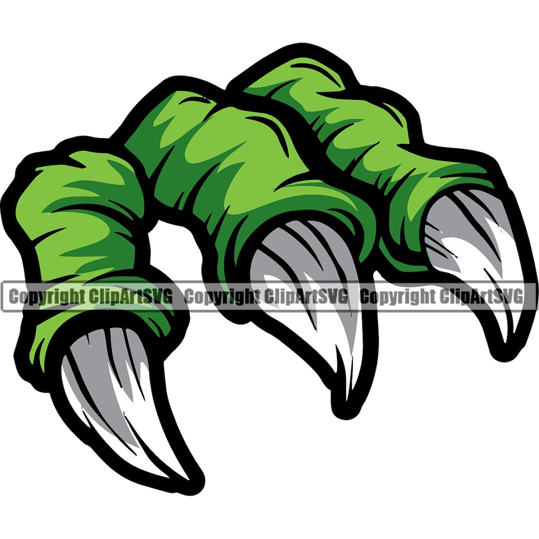 Monster Animal Claw Dinosaur T-rex Jurassic Fear Reptile Fossil Angry Mean Mascot Art Design ...