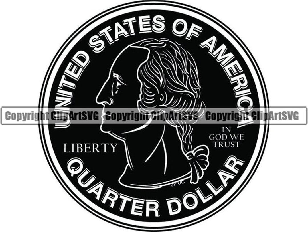 Money Coin #8 US Quarter Coins 25 Cents Dollar Sign Currency Collecting ...