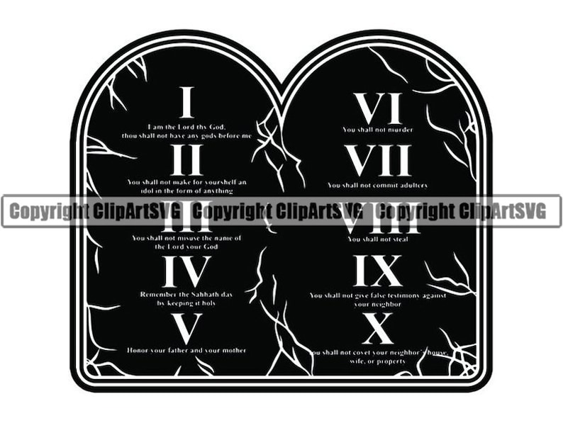 Ten Commandments 2 Religion Christianity Faith Biblical - Etsy