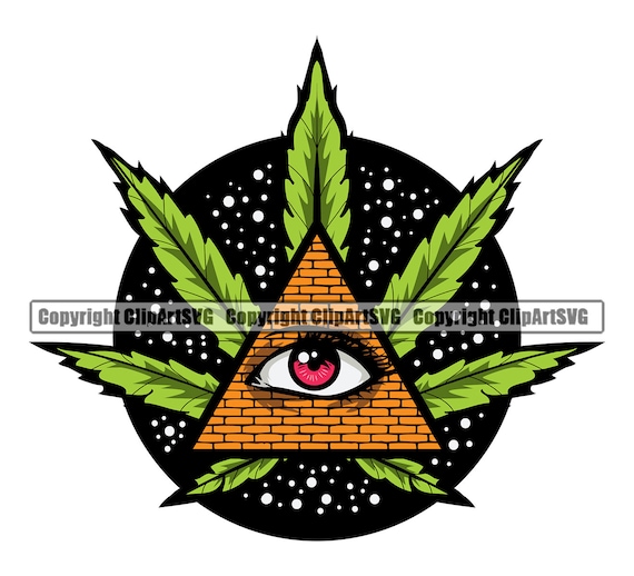 Marijuana 3rd Eye Third Eyeball Pyramid Pot Joint Blunt Leaf - Etsy