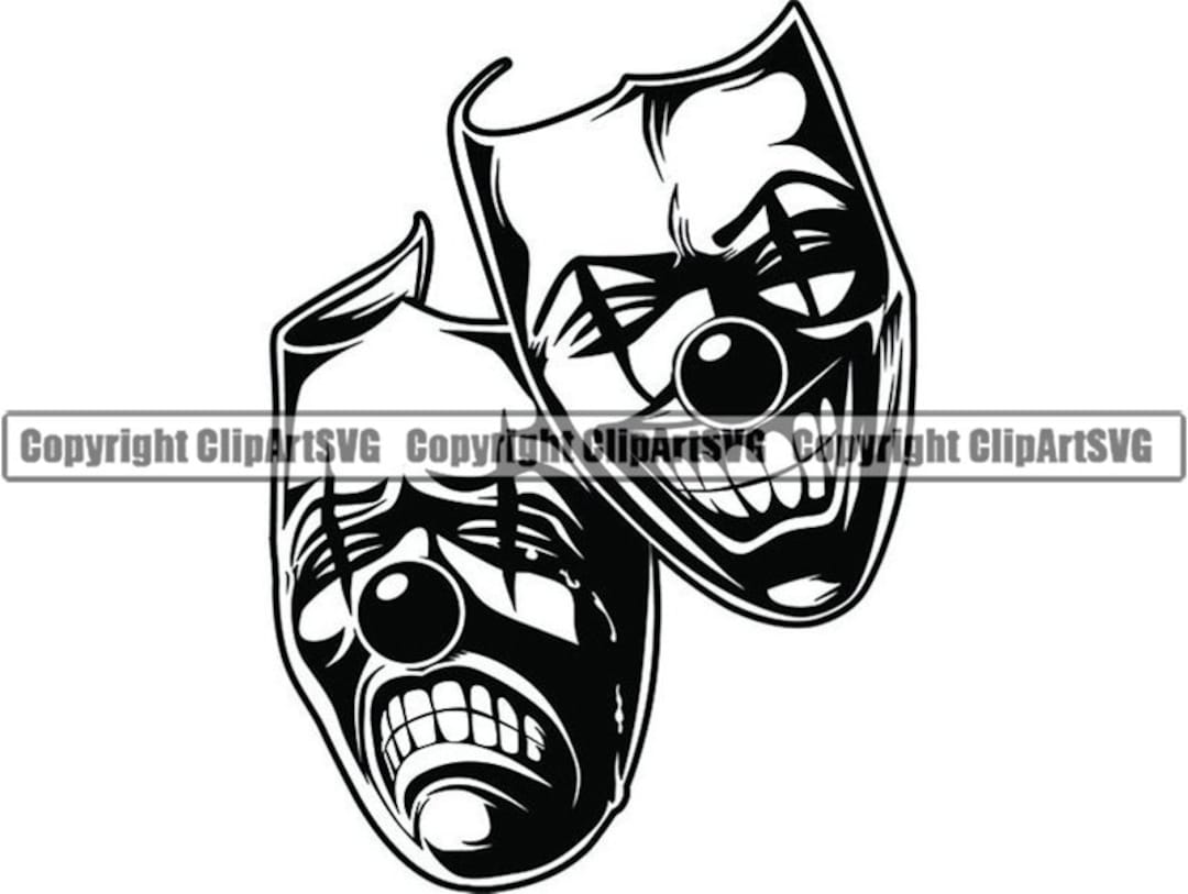 Sad Gangster Clown Drawing