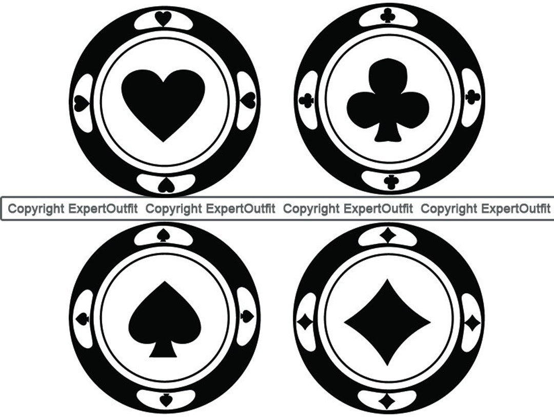 Poker Chip #5 Queen Clubs Playing Card Gambling Gamble Casino Betting ...