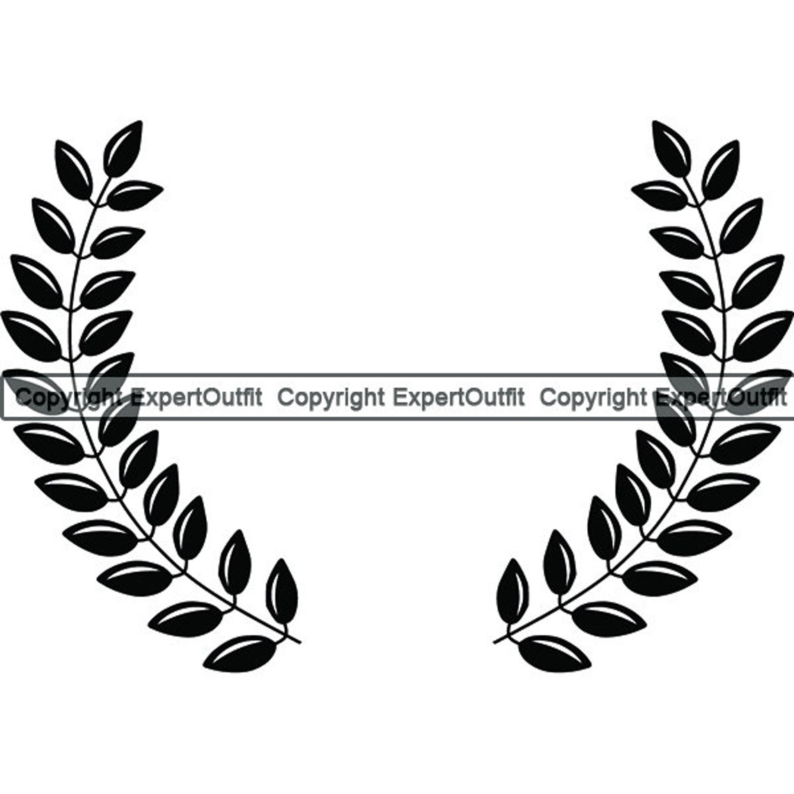 Laurel Wreath Wheat Shield Frame Ribbon Badge Label Sticker Emblem Icon ...
