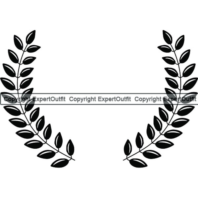 Laurel Wreath Wheat Shield Frame Ribbon Badge Label Sticker Emblem Icon ...