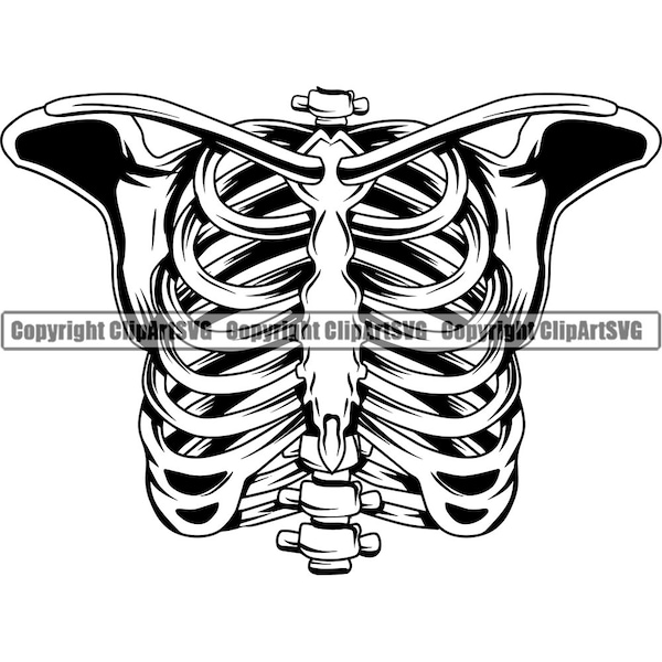 Skeleton Chest Svg - Etsy