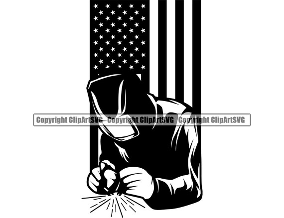 Welder Welding Weld USA Flag Steel Metal Torch Mask Work Build | Etsy