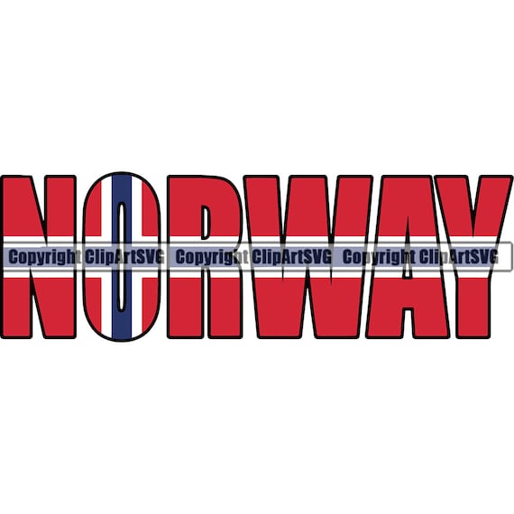 Norway Norwegian Name Word Text Flag Name Country World Nation | Etsy