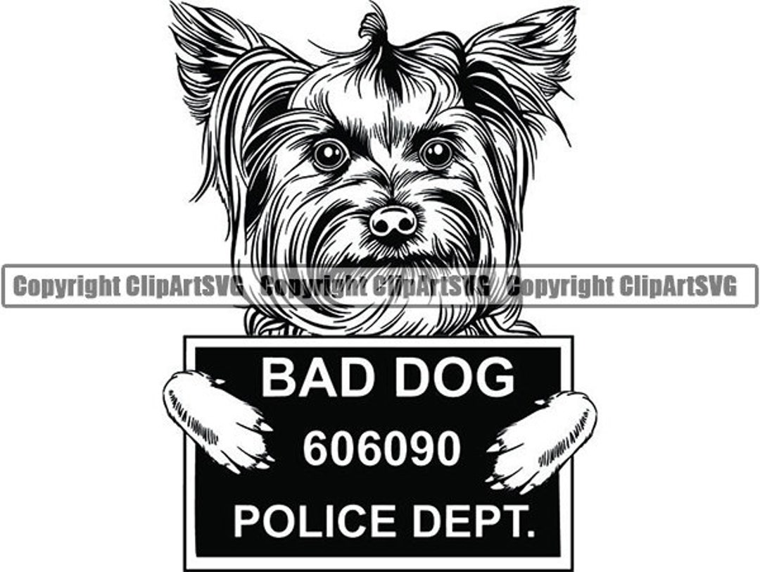 Yorkshire Terrier 50 Bad Dog Funny Jail Mugshot Yorkie Breed Pedigree ...