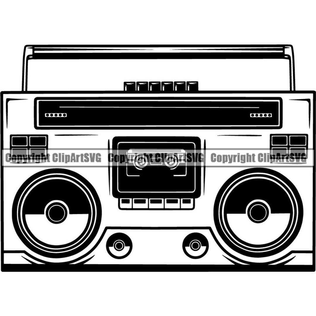 Radio Boombox Vintage Boom Box Cassette Tape Player Recorder Music ...