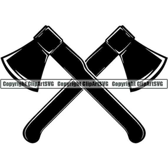 Lumberjack Ax Axes Crossed Lumber Wood Saw Cutter Timber Tree | Etsy