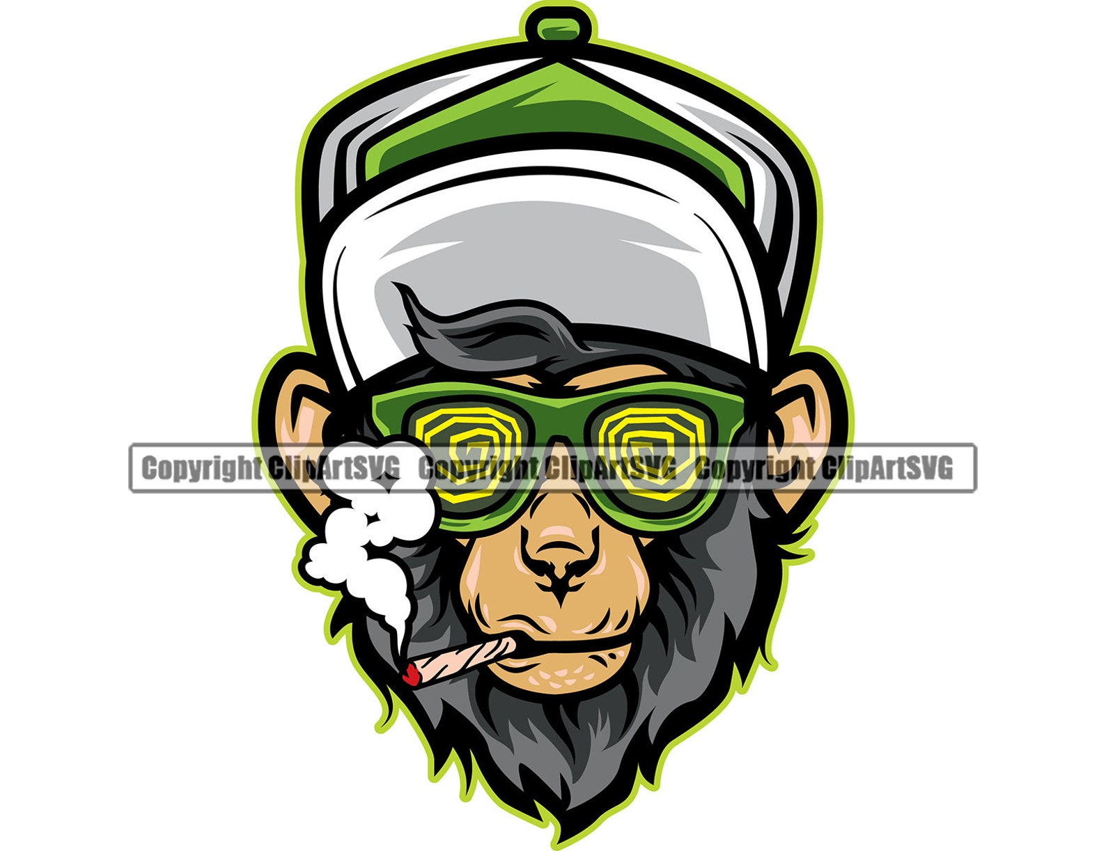 Marijuana Monkey Weed Pot Leaf Smoking Joint Blunt Smoke Vapor - Etsy