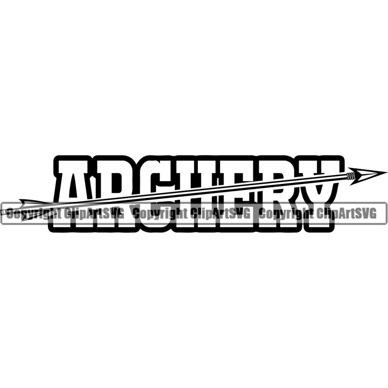 Archery Logo 5 Sports Game Arrow Range Practice Competition Archer Bow ...