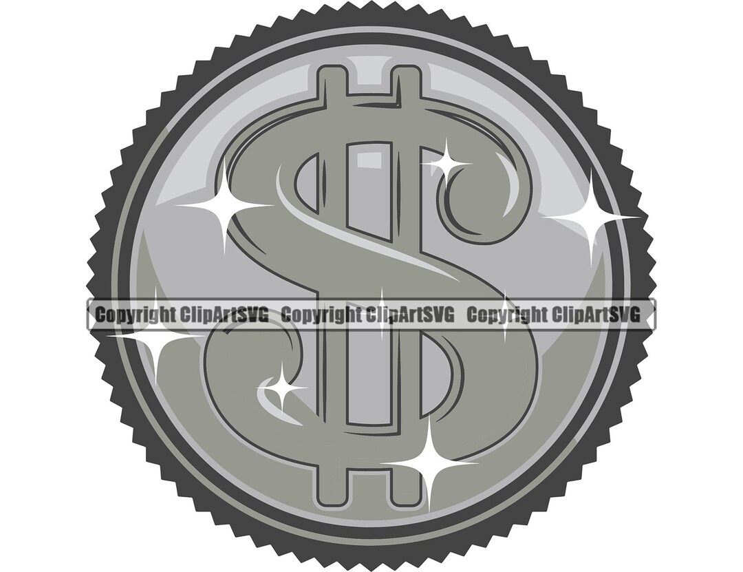 Gold Coin Dollar Sign Collecting Money Cash Rich Bank Save Loan Usd ...