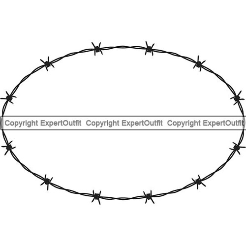 Barbed Wire Oval Round Frame Razor Fence Fencing Barb Bob - Etsy