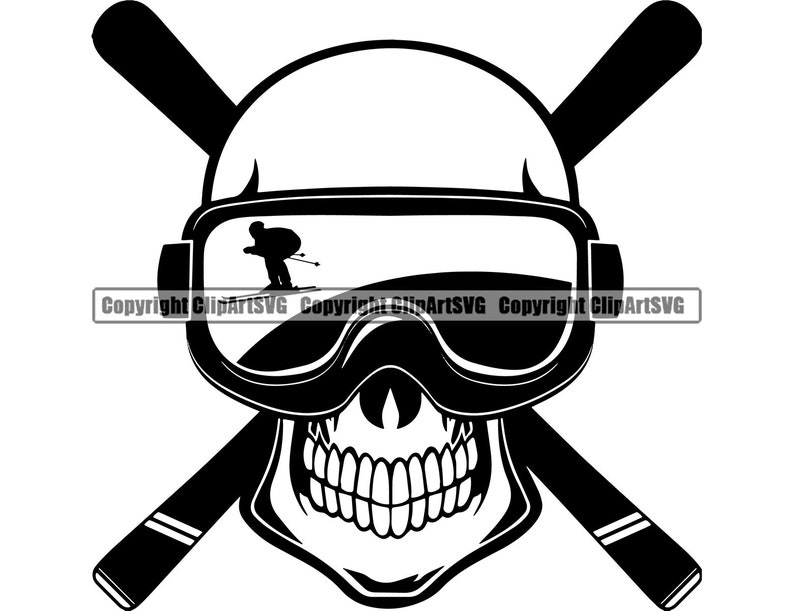 Snow Skiing Logo #7 Skull Googles Equipment Snowboarding Mask Skier Ski ...