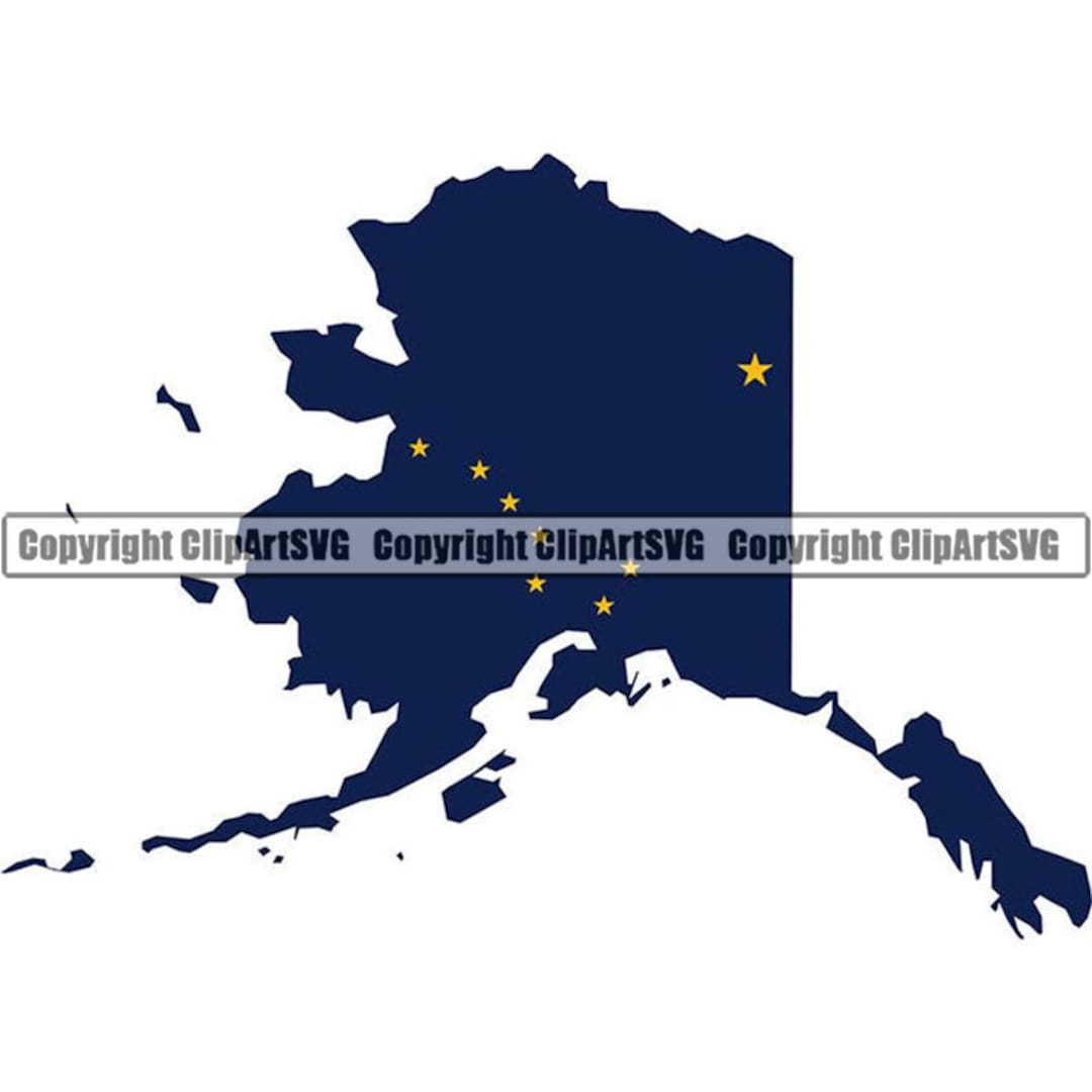 Alaska State Flag Shape Map U.S. US United America American Nation ...